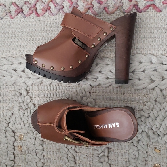 san Marina | Shoes | New San Marina Italian Leather Platform High Heel ...